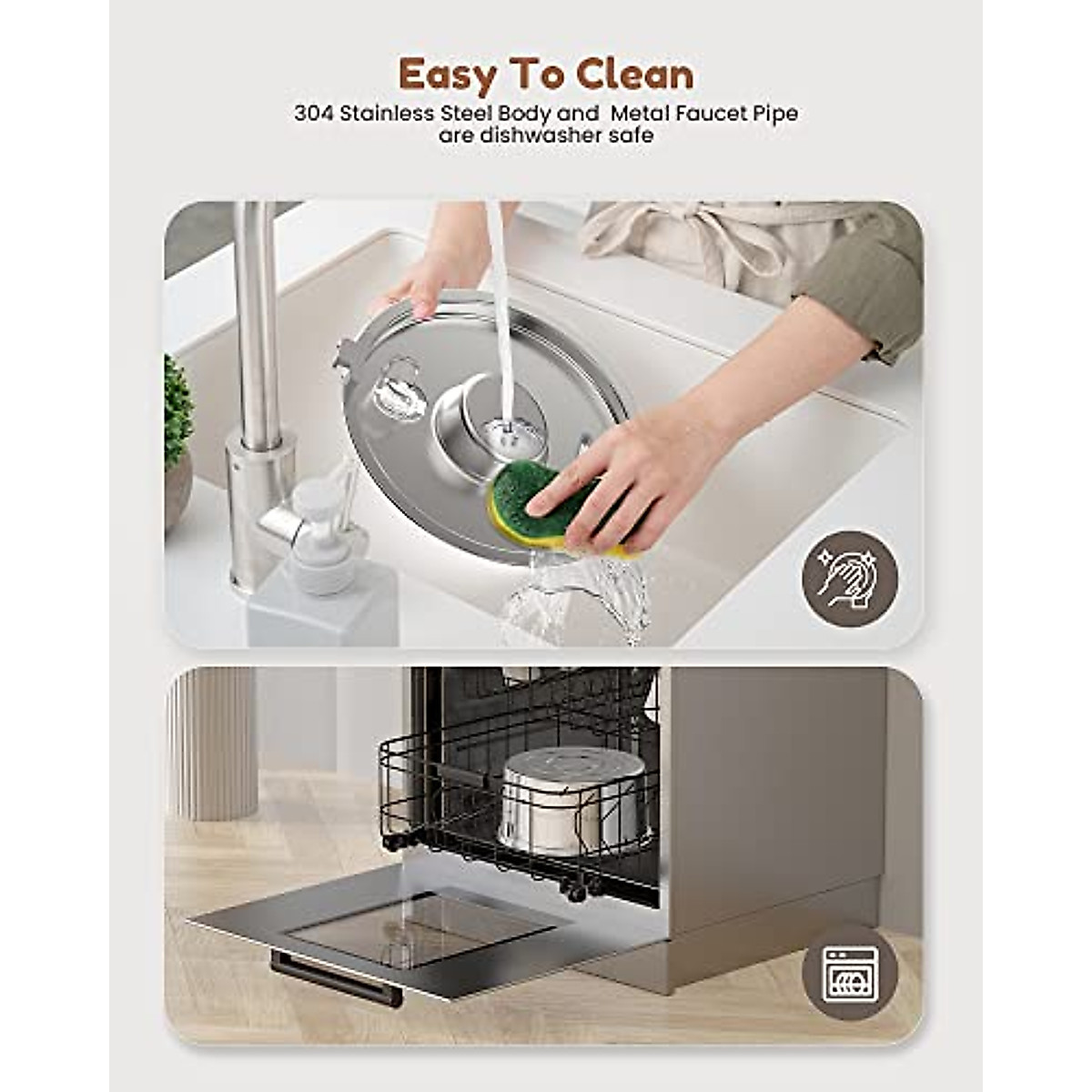 KOOGMOON Cat Water Fountain Stainless Steel, 108oz/3.2L Automatic Cat Fountain, Multi-Filtration, Easy to Clean, Ultra Silent Dog Water Dispenser for Cats, Dogs and Other Pets