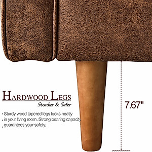 XIZZI Convertible Sectional Sofa Couch L Shaped Sofa 3-Seat Couch with Reversible Chaise for Living Room,L Shaped 83 inches Dark Brown