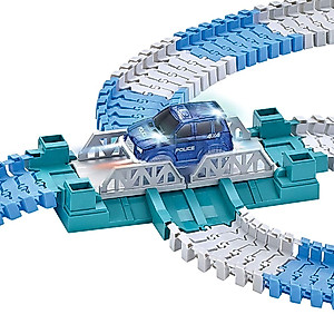 QUOXO Toy Track Car Replacement Only Lane Intersection Accessory for Tracks Playset Add on, Active Bridge Only not Include Toy Car(Activity Bridge)
