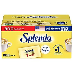 Splenda No Calorie Sweetener Value Pack, 800 Individual Packets (Pack of 1), 28.21 Ounce