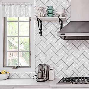 WestWeir White Ruffle Kitchen Valances for Windows- Valance Curtain for Living Room,Farmhouse Decor 50 w x 18 inch Length 1 Panel