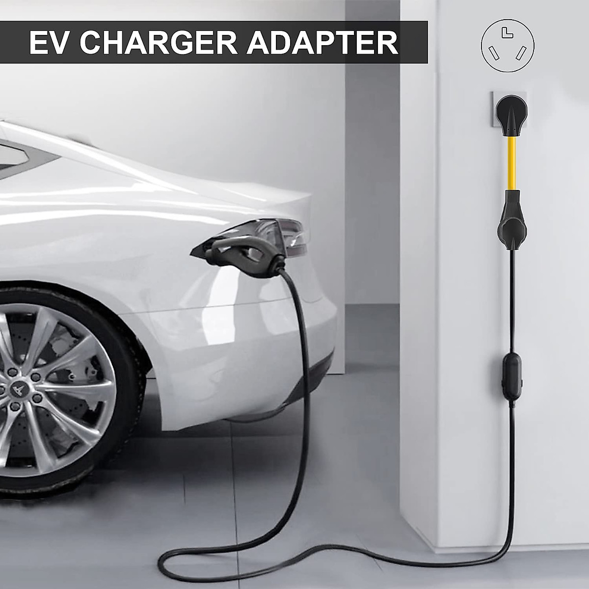 Rophor NEMA 10-30P to 14-50R EV Charger Adapter Cord, 30 AMP Dryer to 50 AMP EV/RV Conversion Adapter, Perfect Use for Level 2 EV Charging