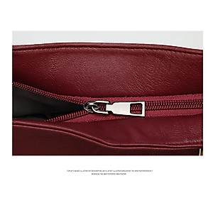 Women's Handbag Tote Bag Large Capacity Women's Shoulder Bag Crossbody Bag (Wine Red)