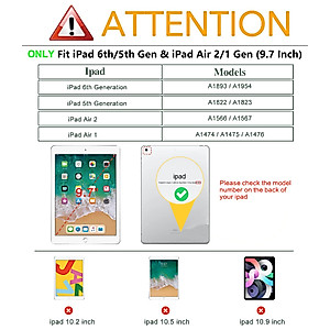 Vimorco iPad Case 6th/5th Generation 2018/2017, iPad 9.7 Inch Case for iPad 6th/5th Case Generation, Adjustable Angle, Auto Wake/Sleep, iPad Air 2 / Air Case Folio Stand Cover (Flower Garden)