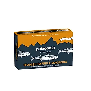 Patagonia Provisions Spanish Paprika Wild Mackerel | Responsibly Sourced in Spain | 20g Protein & Gluten Free