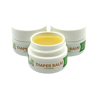 Travel Size Diaper Cream| Bieda® Mini Travel 3-Pack | 3 mini 0.25 Oz jars | Soothing cream with gentle natural ingredients. Zinc Oxide Free Barrier Glides on easily with no sticky residue.