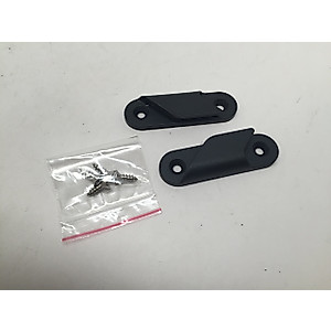 MARINE BOAT CANOE KAYAK PAIR of BLACK CLAM FINE LINE CLEATS LEFT RIGHT SIDE