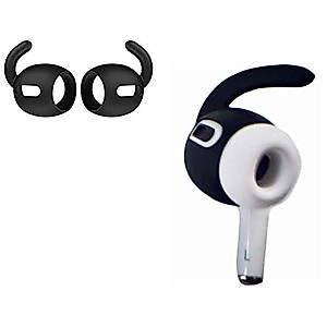Zotech 10 Pairs AirPods Pro 1st & 2nd Gen Ear Hooks Secure Anti Slip Covers (Black, White, Clear, Purple, Green, Blue, Pink, Red, Navy & Grey)
