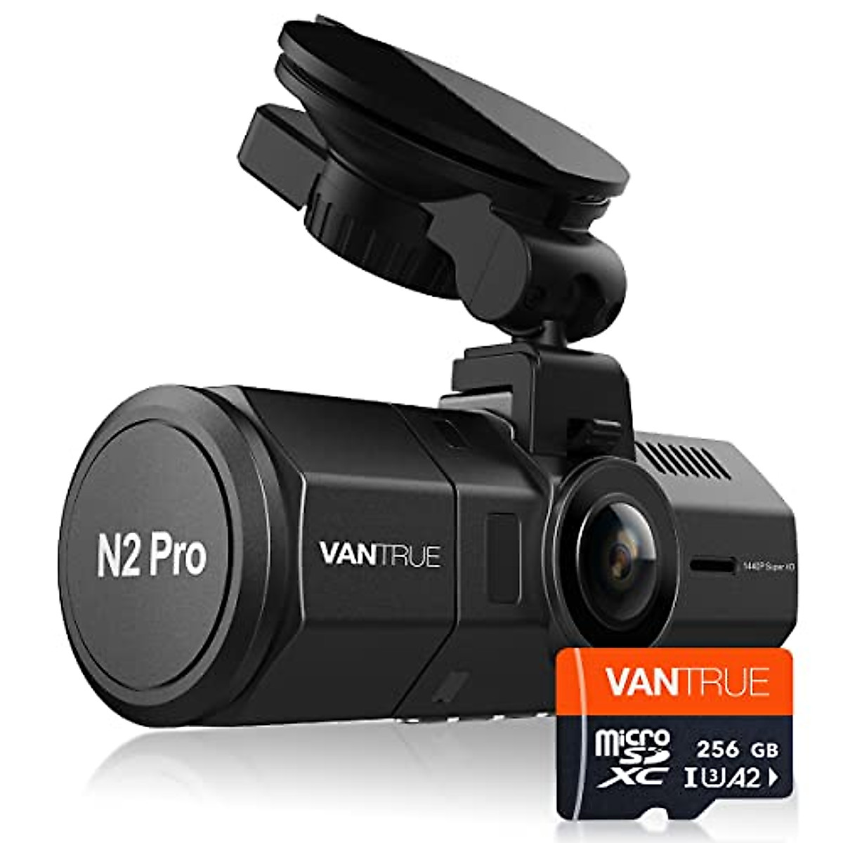 Vantrue 256GB microSDXC UHS-I U3 4K UHD Video High Speed Transfer Monitoring SD Card with Adapter for Dash Cams, Body Cams, Action Camera, Surveillance & Security Cams