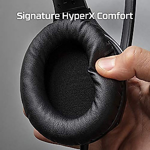 HyperX Cloud Stinger S – Gaming Headset, for PC, Virtual 7.1 Surround Sound, Lightweight, Memory Foam, Soft Leatherette, Durable Steel Sliders, Swivel-to-Mute Noise-Cancelling Microphone, Black
