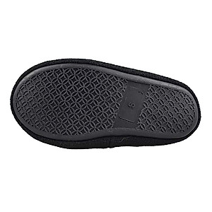 Tirzrro Big Boys' Winter Warm Slippers with Memory Foam Indoor Slip-on Shoes Size 6-7 US Dark Blue