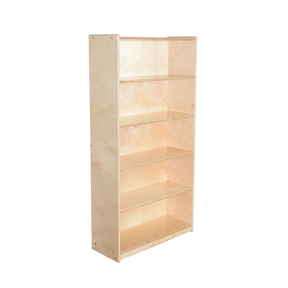 Contender 4-Shelf Classic Baltic Birch Book Shelf, Wooden Wall Organizer for Books, Toys Office and Kids Supplies, Natural, Greenguard Gold Certified