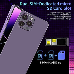 GLOGLOW I14pro Max 6.7 in 4G Smartphone, 100?240V I14pro Max Unlocked Cellphone for Work ()