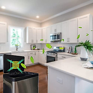 Trash Can Odor Absorbing Filter Refills for EKO Garbage Cans, Activated Charcoal Deodorizer Compatible with EKO Step and Motion Sensor Touchless Trash Cans with Built-in Filter Compartment (Pack of 6)