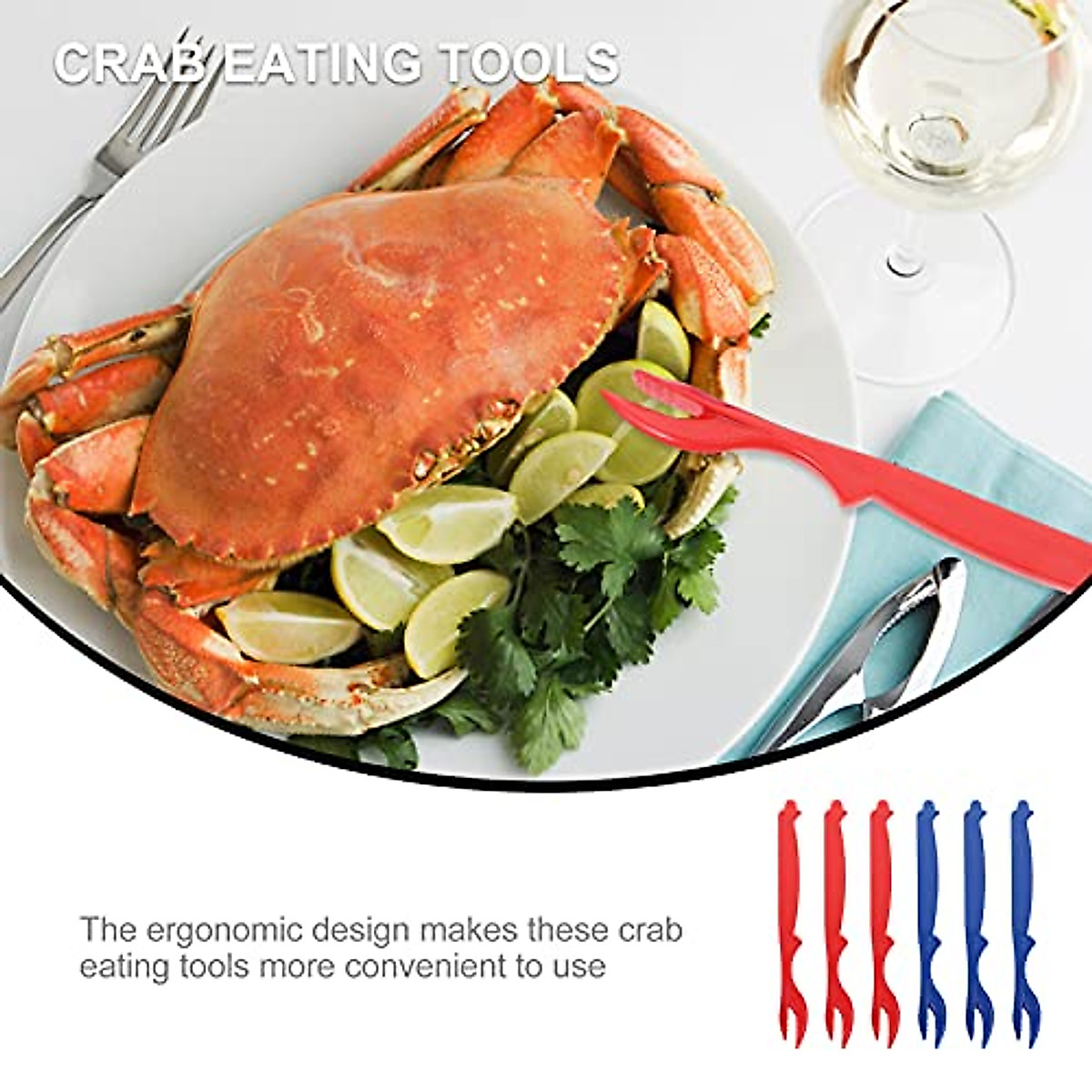 Hemoton Seafood Opener Tools Seafood Opener Tool 6Pcs Seafood Crackers Picks Tools Set Easy Opener Shellfish Sheller Knife for Lobster Crab Prawns Crawfish Shrimp Prawn Crab Tools