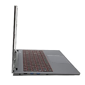 15.6 Inch Laptop, Numeric Keypad Fingerprint Reader FHD IPS Screen Notebook Computer 100‑240V for Office for Business (8+128G US Plug)