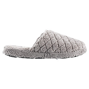 Acorn Women's Quilted Spa Clog Slipper, Grey, 8-9