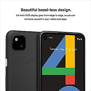 Google Pixel 4a - Unlocked Android Smartphone - 128 GB of Storage - Up to 24 Hour Battery - Just Black