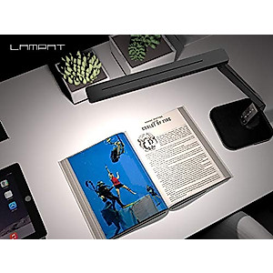 Lampat Dimmable LED Desk Lamp, 4 Lighting Modes (Reading/Studying/Relaxation/Bedtime), 5-Level Dimmer, Touch-Sensitive Control Panel, 1-Hour Auto Timer, 5V/1A USB Charging Port, Piano Black