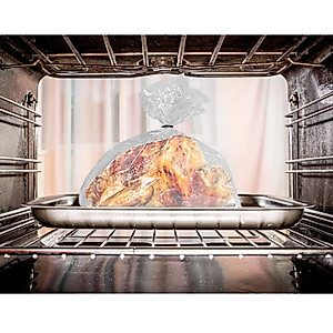 15 Counts Large Turkey Bags, Oven Bags for Cooking,Meat Roasting Bags Safe for Meats Turkey Fish Vegetables - 20×24 IN (1 PACK)