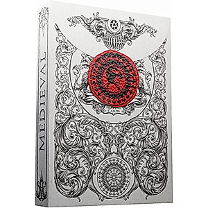 Medieval Playing Cards - Professional Poker Cards in Period-Authentic Middle Ages Designs - Black Edition - Great for Magic, Cardistry, Gameplay - Deck of Cards for Kids & Adults Free Card Game E-book