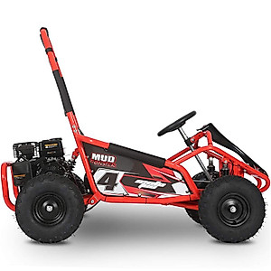 MotoTec Mud Monster 98cc Go Kart Full Suspension Red, 54x33x21