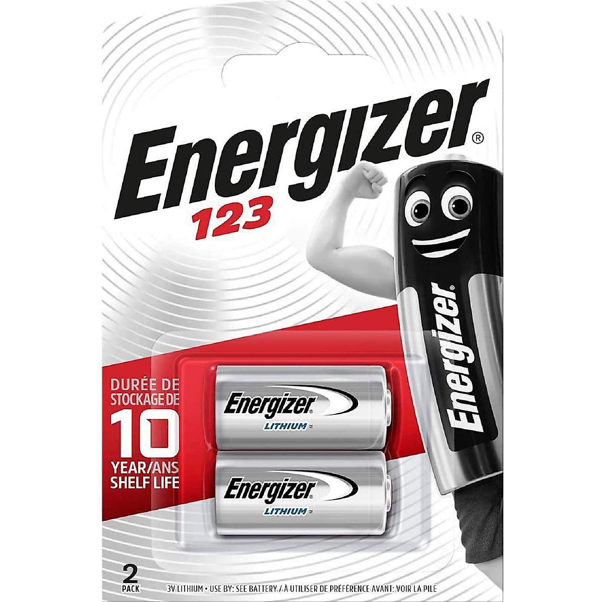Energizer EL123APB-2 3-Volt Lithium Photo Battery (2-Pack)