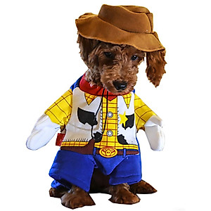 Wood Dog Costume -Dog Halloween Costume Cute Cowboy Dog Costume Halloween, Cat Costume Pet Cosplay Cat Apparel for Small Medium Large Dogs Special Events Christmas Photo Props Accessories