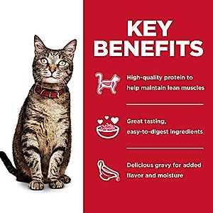Hill's Science Diet Wet Cat Food Pouches Variety, Adult, 12 Count (Pack of 1)