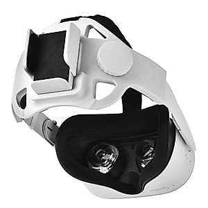 Oculus Quest 2 Accessories Head Strap, Replacement for Elite Strap,Adjustable Head Strap Headband Enhanced Support and Reduce Head Pressure in VR, Comfortable Protective Strap for Oculus Quest 2