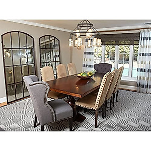 Antiqued Window Arch Wall Floor Mirror XL 82"