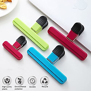 11 Pack Chip Bag Clips, Food Bag Clips Plastic Sealing Clips with Good Grips, Assorted Sizes Heavy Duty Bag Clips for Food Kitchen Bags