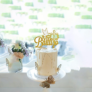 Halawawa Mi Bautizo Cake Topper - Spanish My Bapstim, First Holy Communion Decoration Cake Topper - Baby Shower/Baptism/Communion/Baby 1st Birthday Party Cake Decors