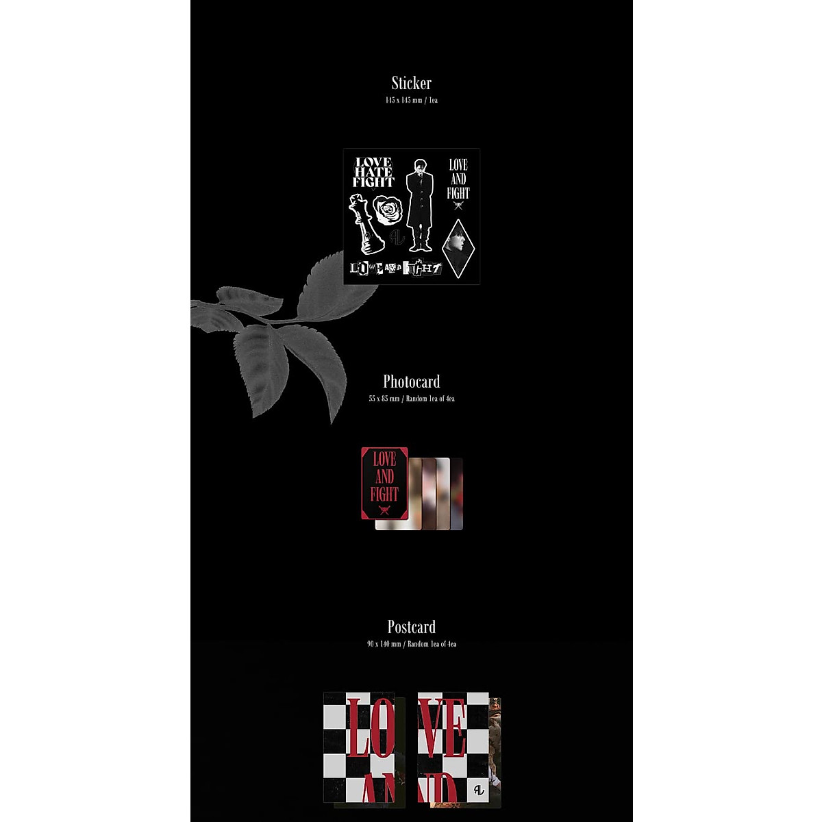 VIXX RAVI Love & Fight 2nd Album CD+1p Poster+80p PhotoBook+1p Sticker+1p PhotoCard+1p Postcard+1ea Mini King Chess+Tracking Kpop Sealed