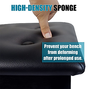 GLEAM Keyboard Bench - Padded Hardwood Piano Bench for Children or Single use with Storage Compartment