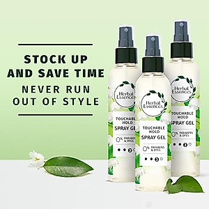 Herbal Essences Hair Spray Gel for Curly Hair, Styling Gel for Women, Touchable Hold, 5.7 Fl Oz (Pack of 3)
