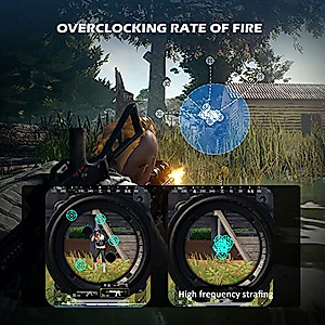 Acogedor Mobile Game Controller with Cooling Fan, High Frequency Click Phone Controller for PUBG/Knives Out/Fortnite/Rules of Survival, Compatible with iOS and Android Phone