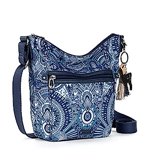 Sakroots Womens Eco-twill Sequoia Eco Twill Small Hobo, Navy Wanderlust, One Size US