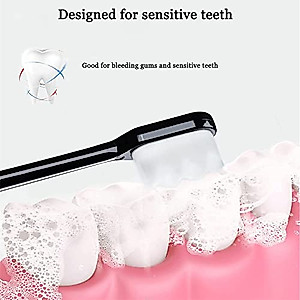 AUGESTPO 2/4Pcs BREVI Nordic-Inspired Premium Nano Toothbrush,Adult Extra Soft Toothbrush with 20000 Soft Bristles,for Protect Sensitive Gums and Teeth (4pcs-Wave Head), 10.0 Count