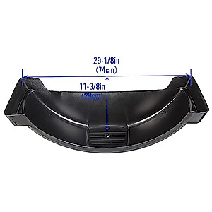 ECOTRIC 2 Pcs Trailer Fenders W/Steps Compatible with Single-Axle Trailers 13" Diameter Wheels Tires Plastic Fenders - Black