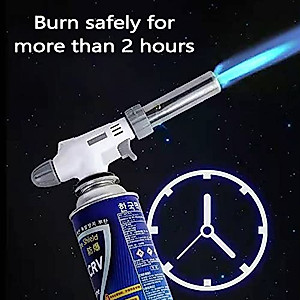 Electronic ignition Butane Torch - Culinary Torches Chef Cooking Professional Adjustable Flame for BBQ, Baking, Jewelry (gas Not Included)