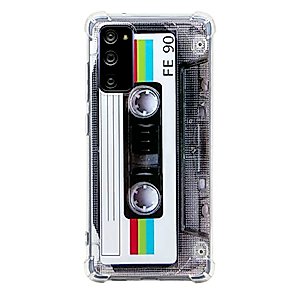 FAteamll Case for Galaxy S20 FE 5G,with Reinforced Corners TPU Soft Bumper Retro Cassette Tape Case Compatible with Samsung Galaxy S20 FE 5G