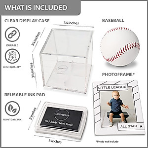 Baby Hand and Footprint Kit - Baby Handprint Footprint Keepsake Kit - Baseball Handprint Kit - Ink Pad- Unique Gifts for Expecting Parents Milestone Baby Shower Boy Girl Newborn