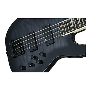 Jackson JS Series Concert Bass JS3Q, Transparent Black Burst, Amaranth Fingerboard