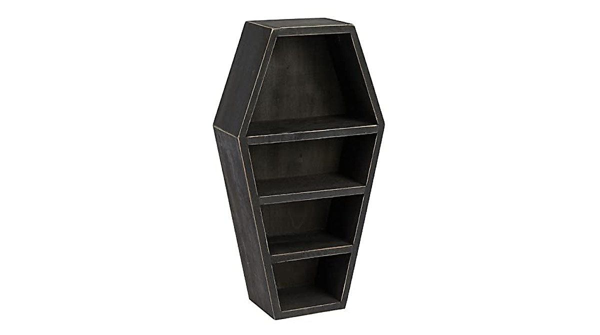 Coffin Shaped Shelf - Spooky Gothic Decor for Any Room