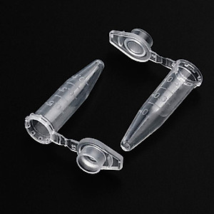 BronaGrand 200 Pieces 0.5ML Polypropylene Graduated Microcentrifuge Tubes with Attached Lid Clear
