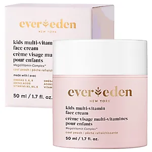 Evereden Kids Face Cream: Cool Peach, 1.7 oz. | Kids Face Lotion | Clean and Non-Toxic Kids Face Moisturizer | Multi-Vitamin Skin Care for Kids