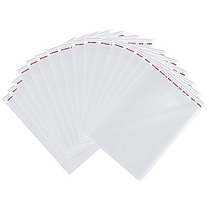 10” x 13” Clear Resealable Cellophane Bags 300 pcs, Self-sealing Clear Bags for Packaging Products Self-adhesive Cello Bags for Clothes, T-shirts, Pants and Gifts, 300 ct in Bulk