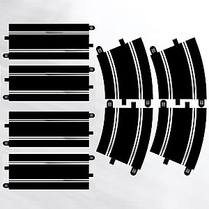 Scalextric Extension Pack 7 1:32 Scale Straights x 4 Curves x 4 C8556 Slot Car Track, Black