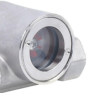 TFCFL 3/4" NPT Stainless Steel 304 Sight Water Flow Indicator with Plastic Impeller 362Psi 2.5MPa, Flowmeters Pipe Accessories
